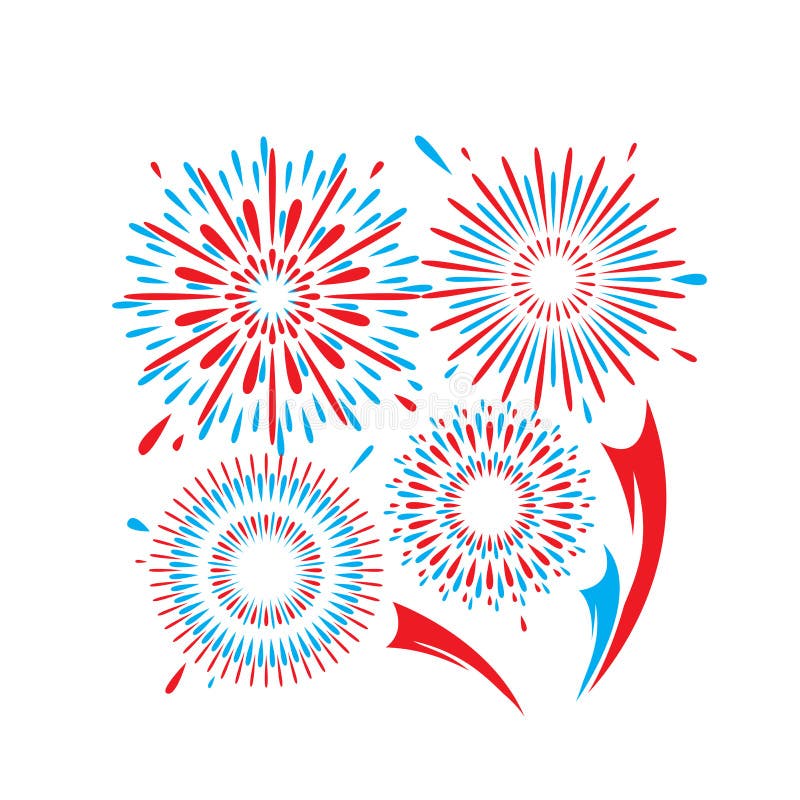 Fireworks Vector Template Design Illustration Stock Vector ...