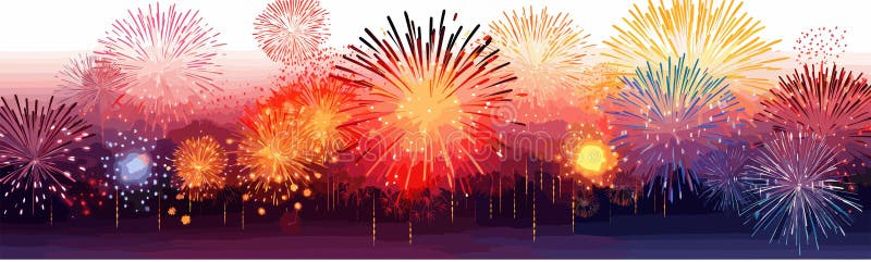 Fireworks Vector Simple 3d Smooth Cut and Paste Isolated Illustration ...