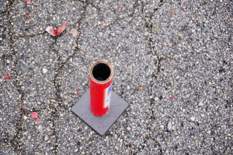 Fireworks waste debris stock photo. Image of nature - 265351428