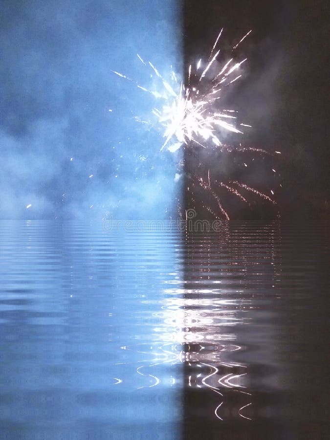 Fireworks on water stock image. Image of fireworks, calm - 168801109
