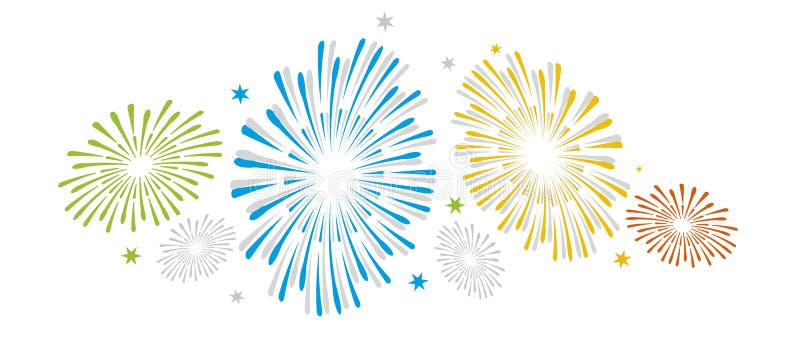 Fireworks on a White Background, Can Be Used for Celebrations and New ...