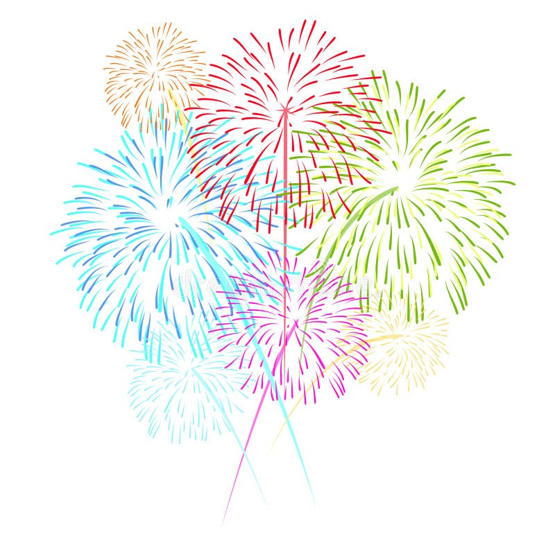 Fireworks White Background Stock Illustrations – 57,682 Fireworks White ...