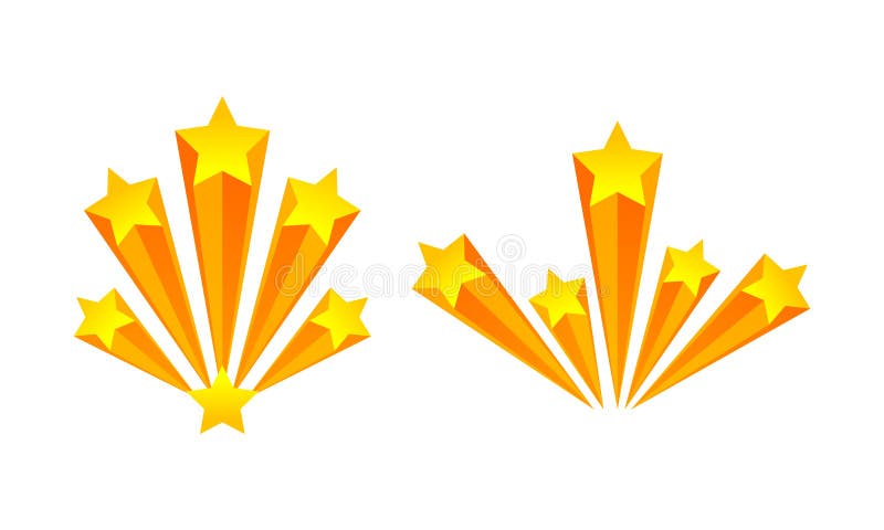 Fireworks with Yellow Star Sparkle As Bright Festive Explosion Vector ...