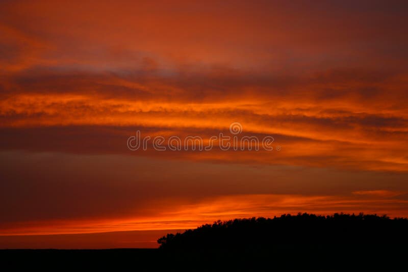Firey Red Skies stock image. Image of environment, country - 6059735