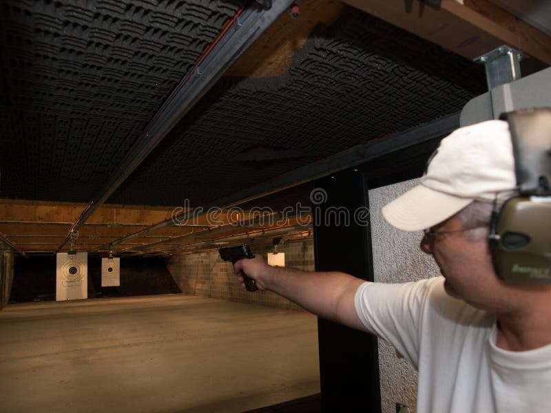 Guns shooting range stock image. Image of person, handgun - 28599177