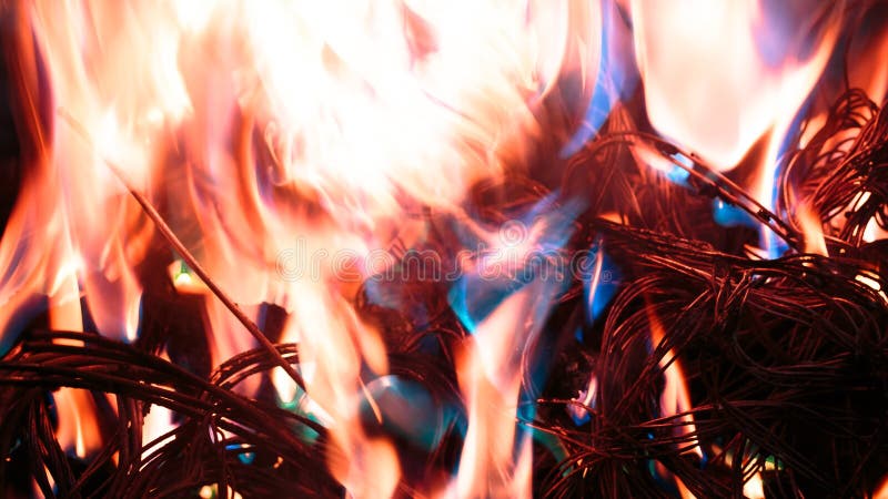Firing wire in fire stock image. Image of electrical - 84780537