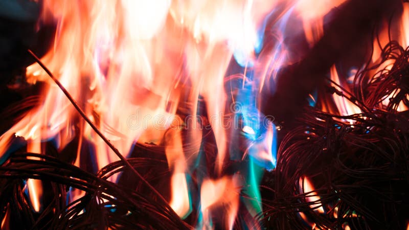 Firing wire in fire stock photo. Image of baking, electricity - 84780606