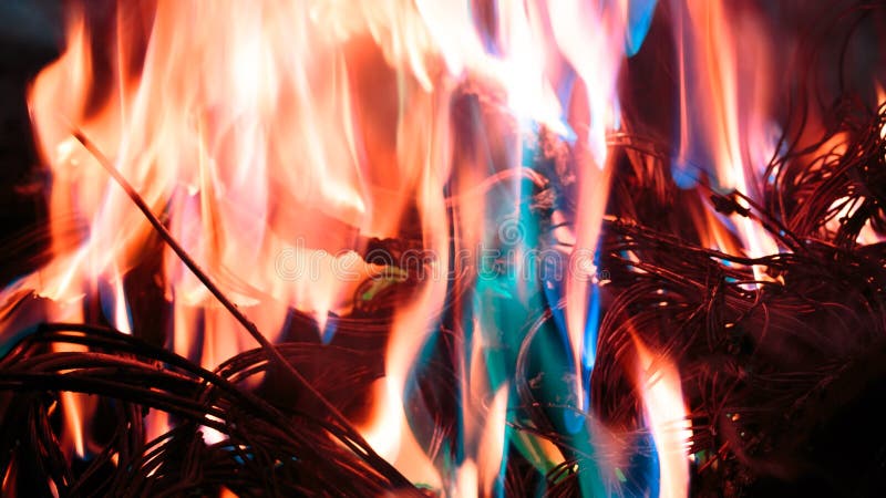 Firing wire in fire stock image. Image of electrical - 84781753