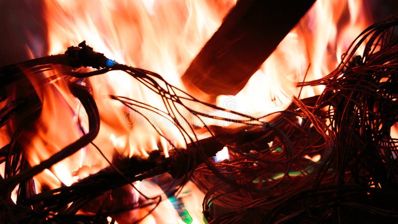 Firing wire in fire stock photo. Image of house, fuse - 84785328
