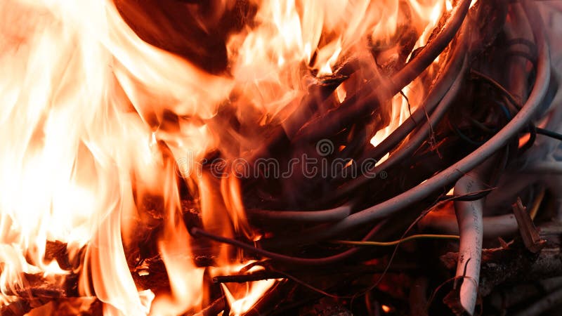Firing wire in fire stock image. Image of charger, flame - 84785831
