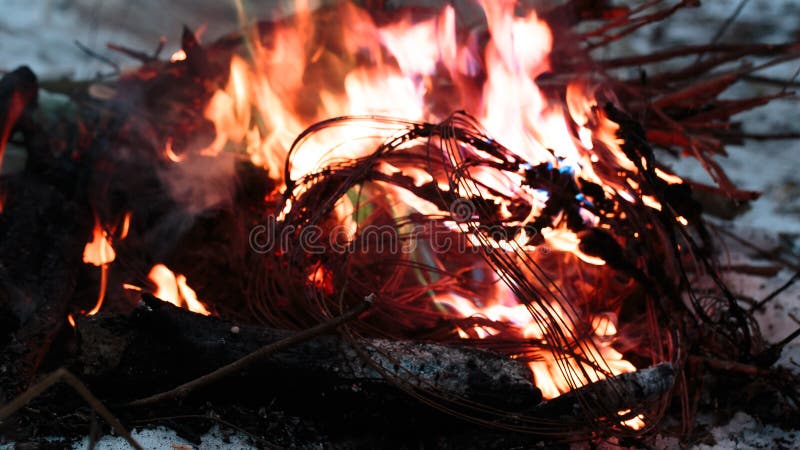 Firing wire in fire stock image. Image of firing, cord - 84808595