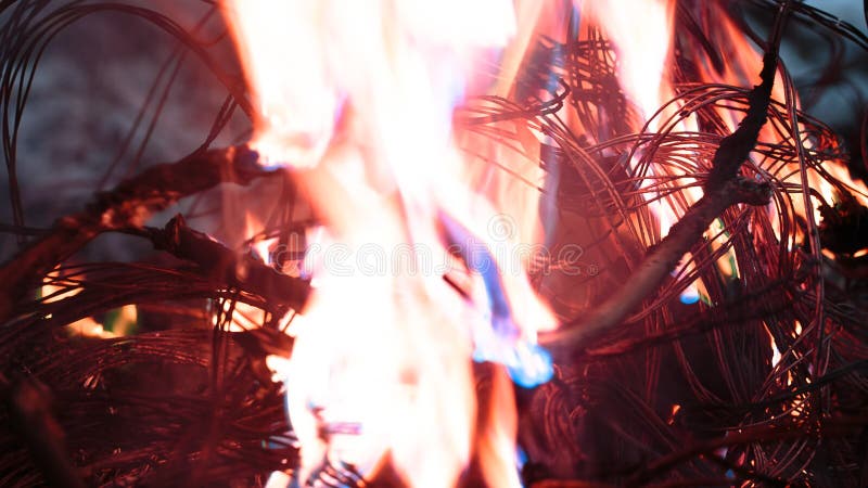 Firing wire in fire stock photo. Image of circuit, firing - 84808994