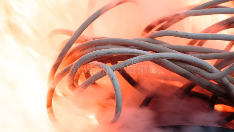 Firing wire in fire stock image. Image of burn, power - 84809041