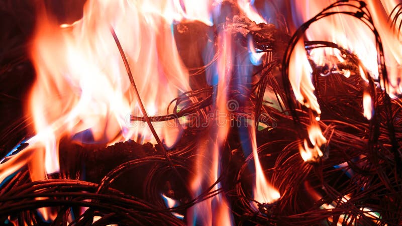 Firing wire in fire stock photo. Image of firing, fuse - 84810038