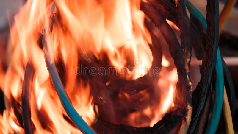 Firing wire in fire stock photo. Image of high, electric - 84810080