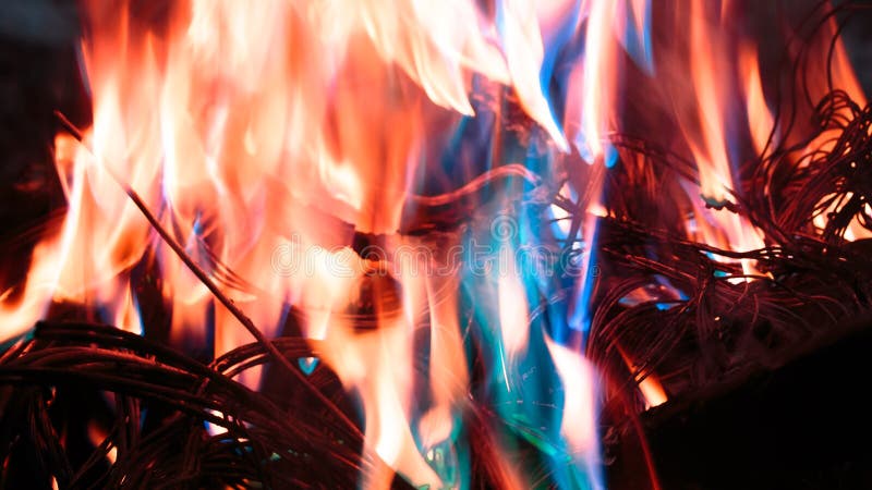 Firing wire in fire stock image. Image of charger, high - 84811039