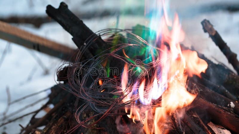 Firing wire in fire stock image. Image of energy, house - 84809049