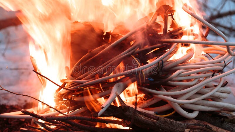 Firing wire in fire stock photo. Image of danger, firing - 84809432