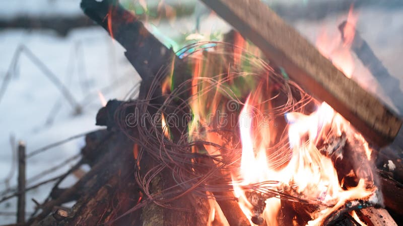 Firing wire in fire stock photo. Image of burnt, power - 84810088