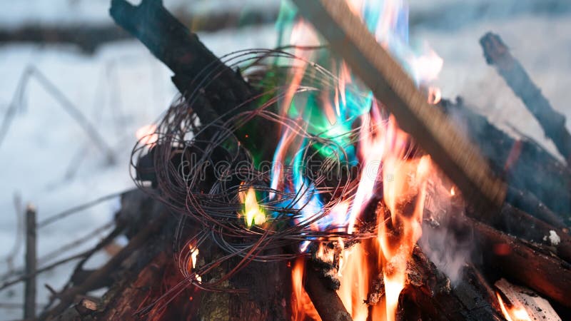 Firing wire in fire stock photo. Image of product, overheat - 84811122