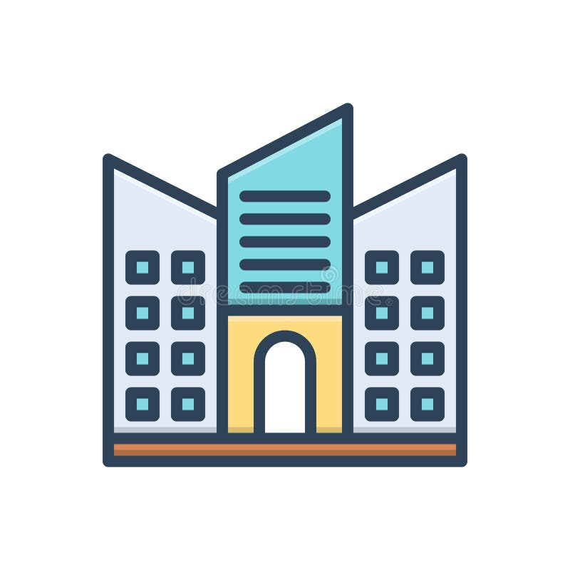 Color Illustration Icon for Firm, Institution and Architecture Stock ...