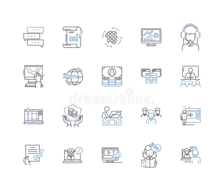 Firm Procedure Line Icons Collection. Compliance, Governance, Process ...