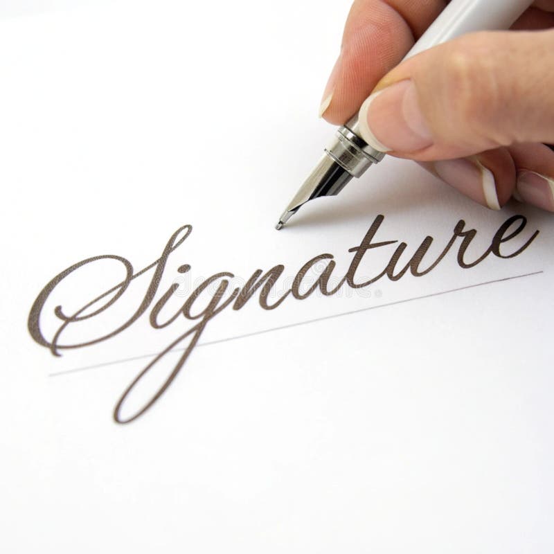 Firma Digital En Fondo Transparente Stock de ilustración - Ilustración ...