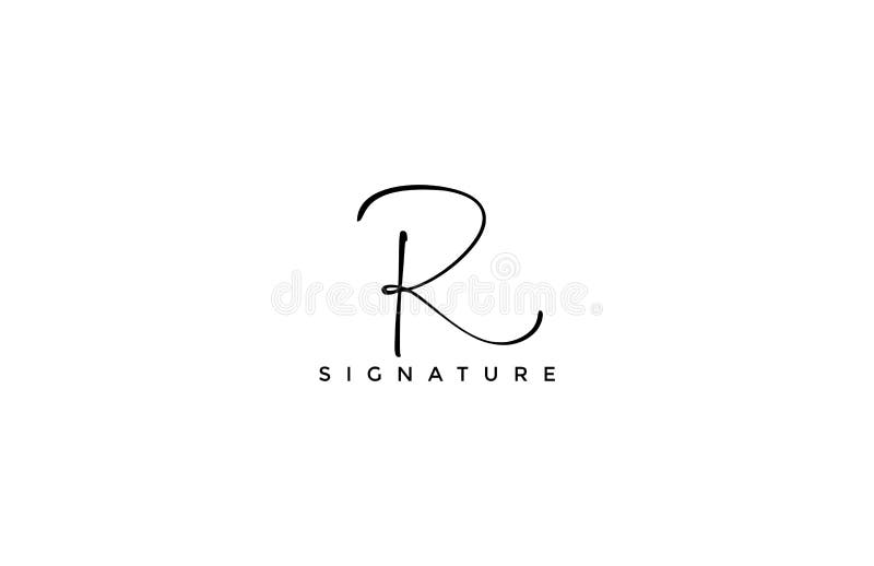 Firma R Inicial Simplemente Minimalista Stock de ilustración ...