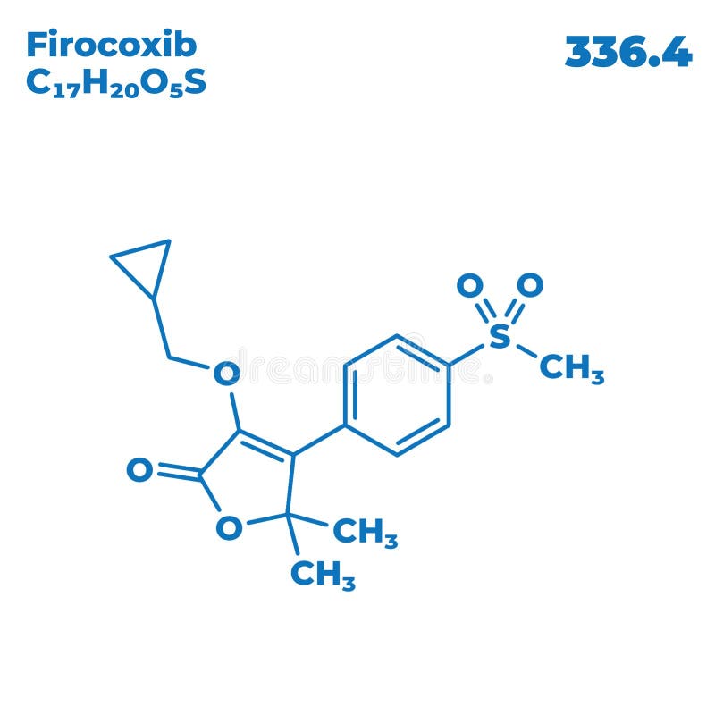 The Illustrations Molecular Structure of Firocoxib Stock Photo ...
