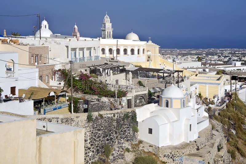 Firostefani, Santorini stock photo. Image of landscape - 27280026
