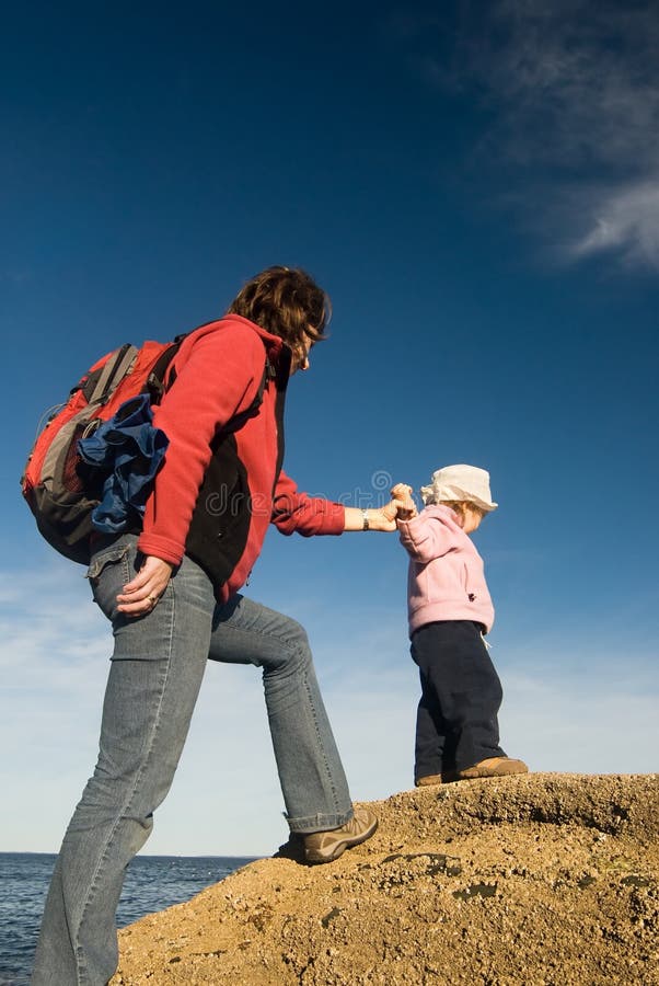 First adventure stock photo. Image of mother, love, climbing - 5264852