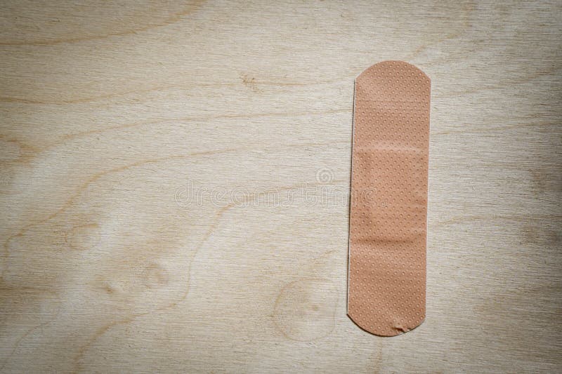 First Aid Adhedsive Plaster Isolated with Text Space Stock Photo ...