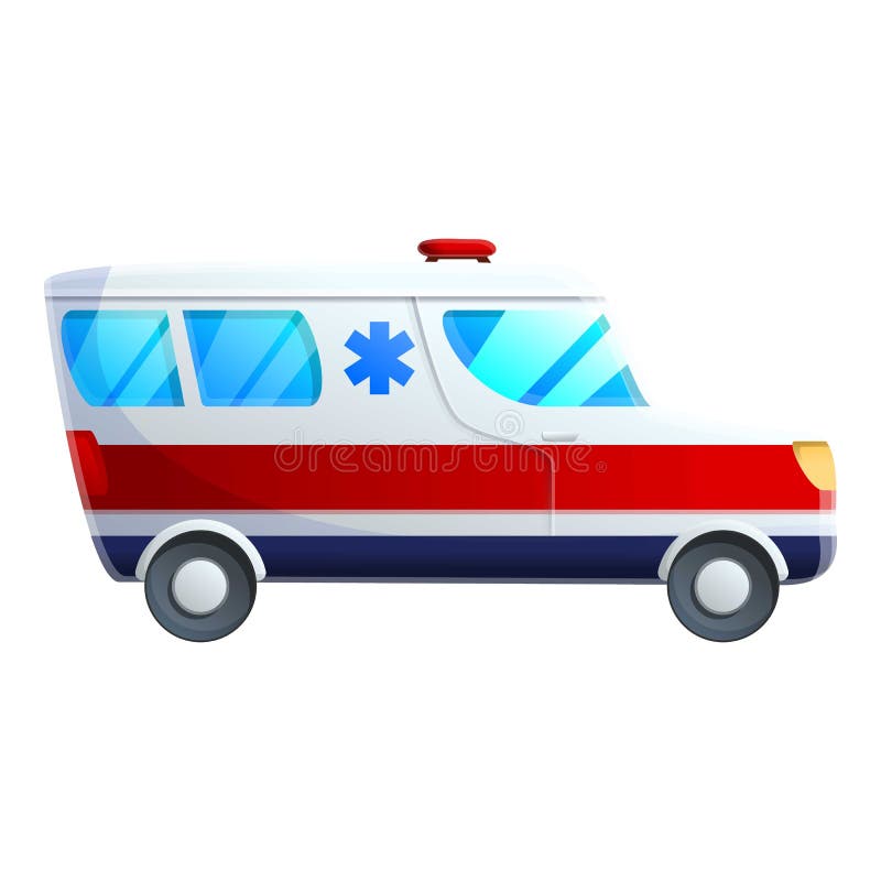 First Aid Ambulance Car Icon, Cartoon Style Stock Vector - Illustration ...