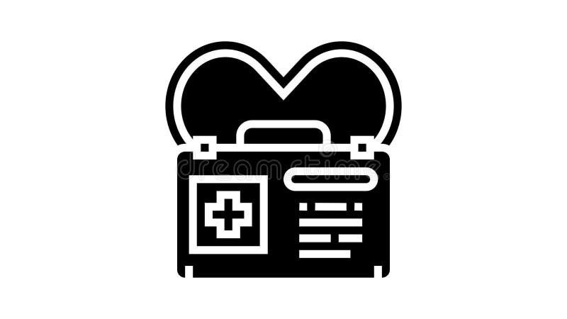 First Aid Glyph Icon Animation Stock Video - Video of environments ...