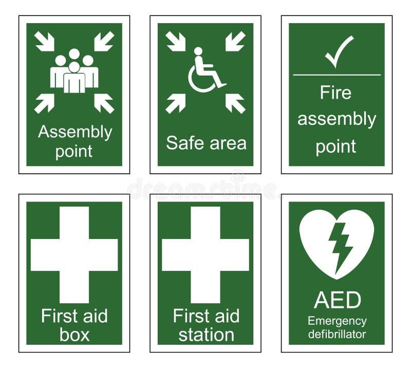 First Aid Aed Signs Stock Illustrations – 8 First Aid Aed Signs Stock ...