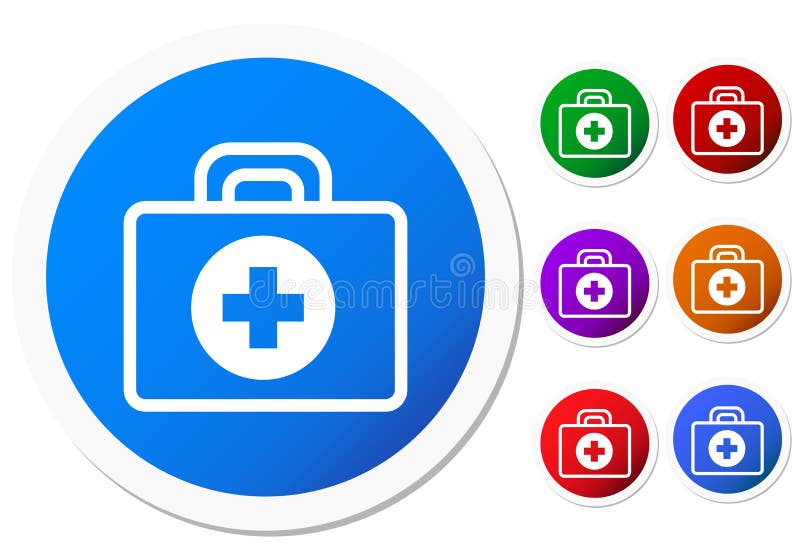 First aid badge stock vector. Illustration of white, purple - 44403129