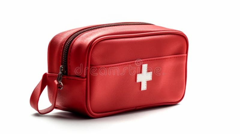 First Aid Bag Isolated on White Background. Generative AI Stock ...