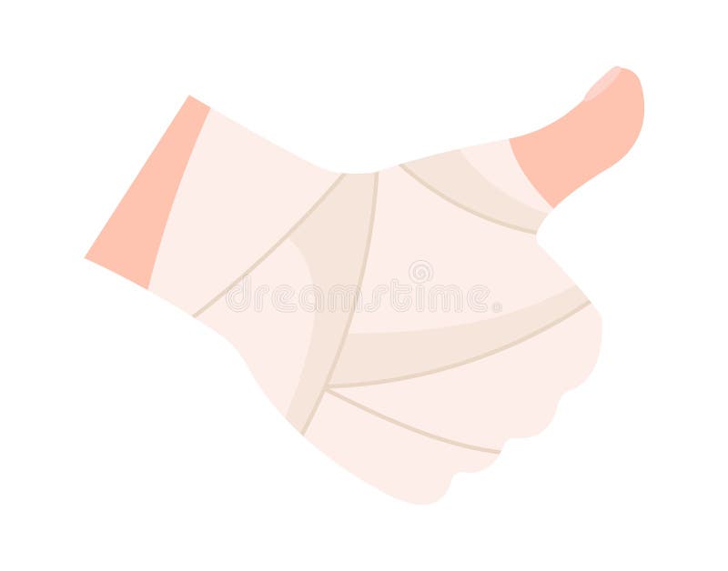 First Aid Bandaged Hand stock vector. Illustration of hand - 277674569