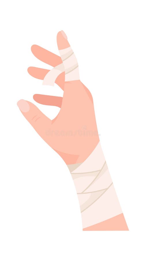 First Aid Bandaged Hand stock vector. Illustration of injury - 277674797