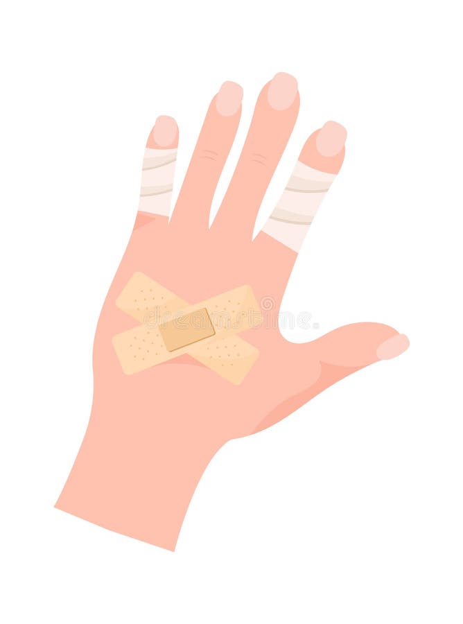 First Aid Bandaged Hand stock vector. Illustration of medical - 277675484