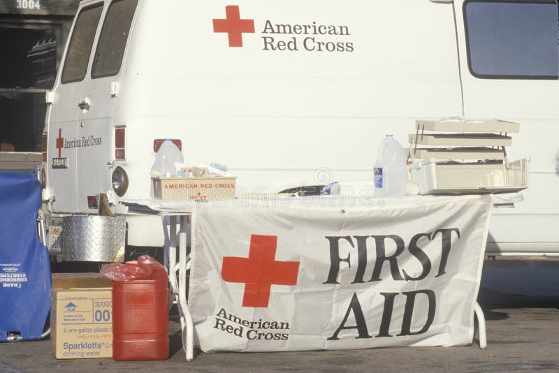 American Red Cross First Aid Station Editorial Stock Photo - Image of ...