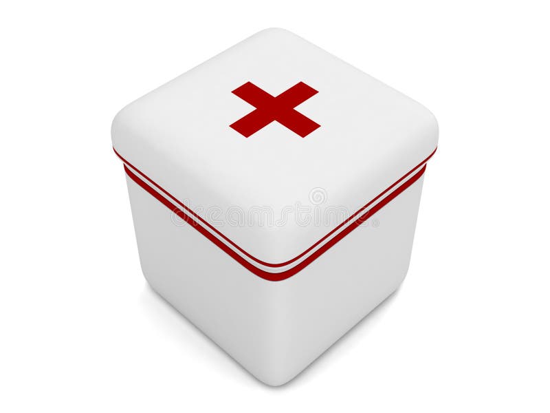 First aid box stock image. Image of wall, medication - 10453317