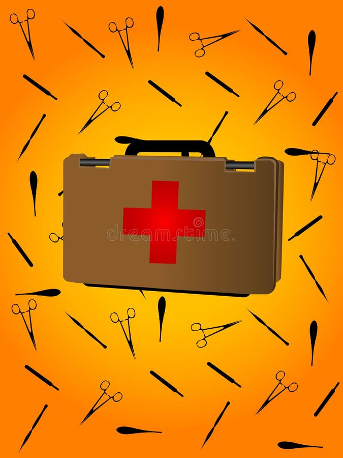 First-aid box stock illustration. Illustration of plus - 5436337