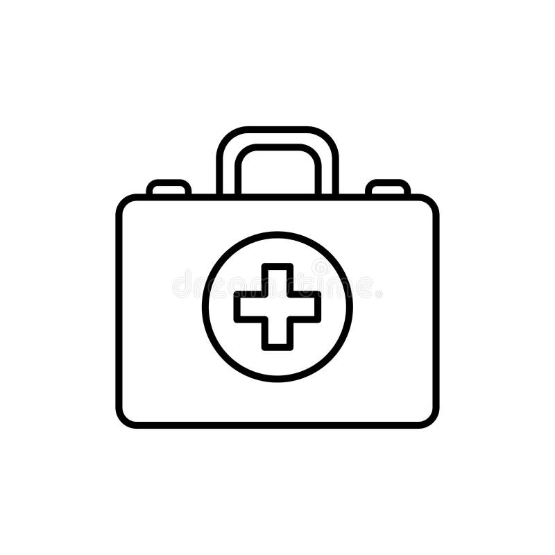 First Aid Box Color Line Icon. First Aid Stock Vector - Illustration of ...