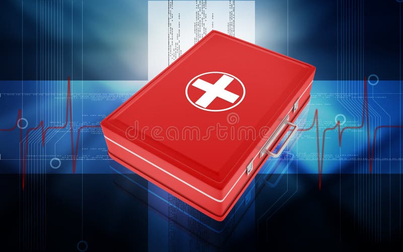 First aid box stock illustration. Illustration of pharmacy - 45032409