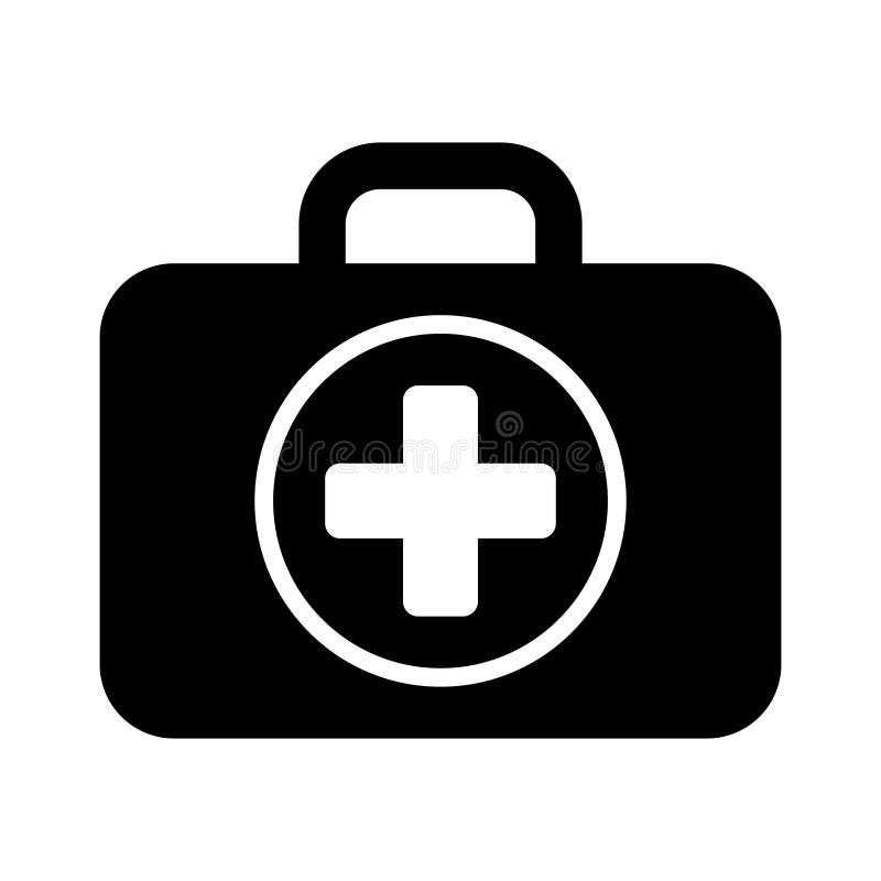 Red First Aid Kit Isolated on White Background. Medical Box with Red ...