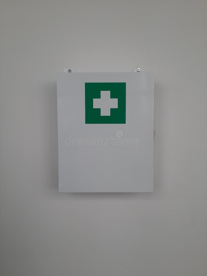 First aid box stock photo. Image of wall, cross, concept - 48578982