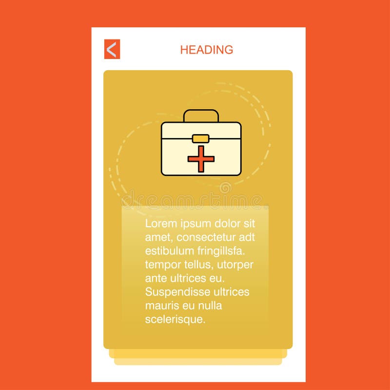 First Aid Box Mobile Vertical Banner Design Design. Vector Stock Vector ...