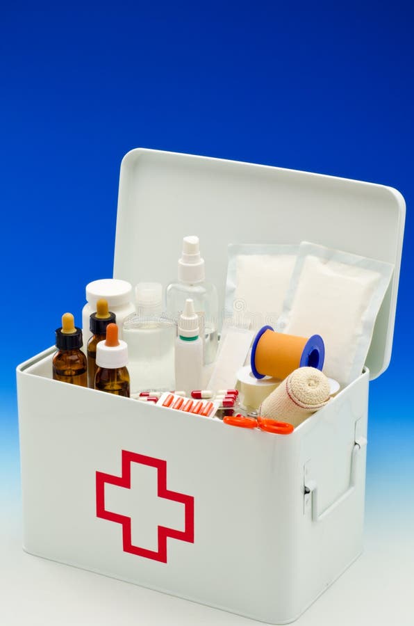 Open first aid kit stock image. Image of white, health - 29988057