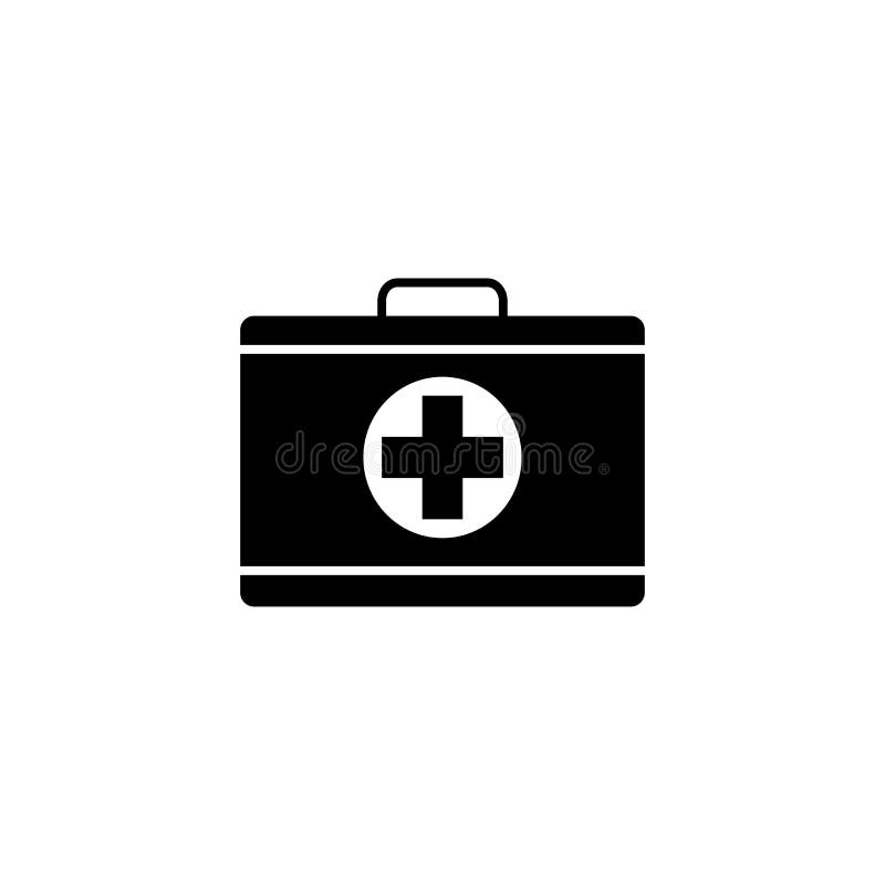 First Aid Box Solid Icon, Medical Case and Bag Stock Vector ...